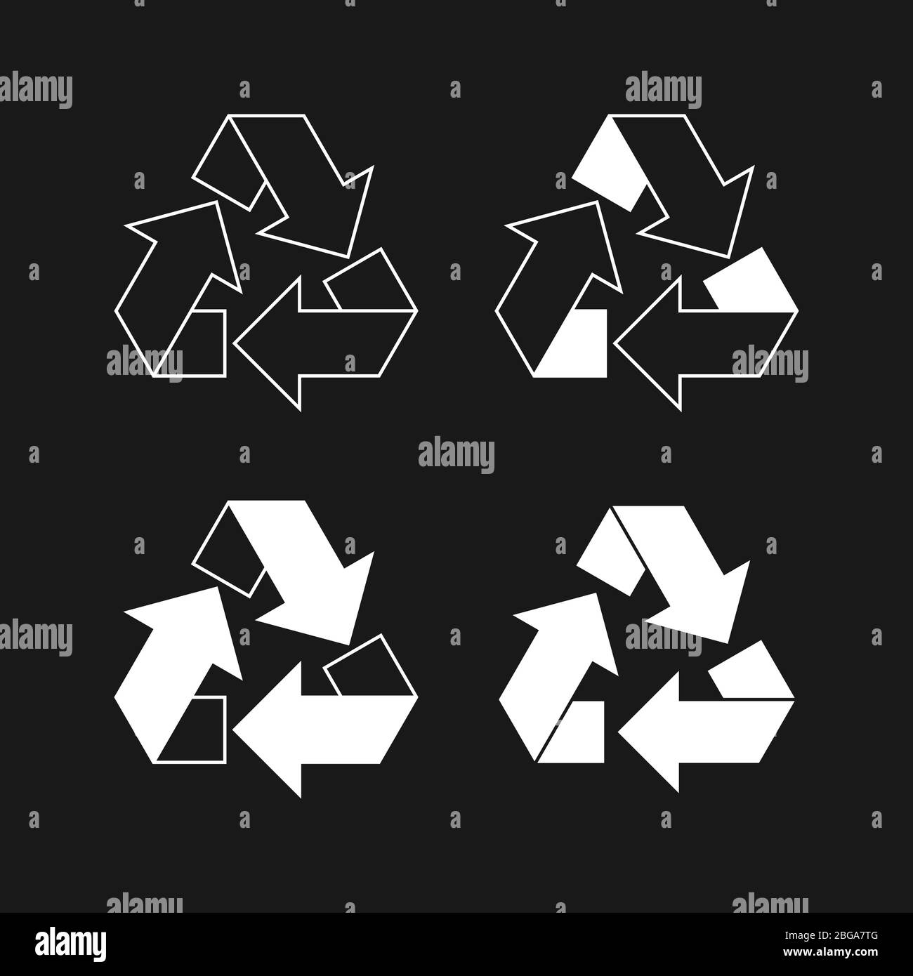 Set of recycle vector icons Stock Vector Image & Art - Alamy