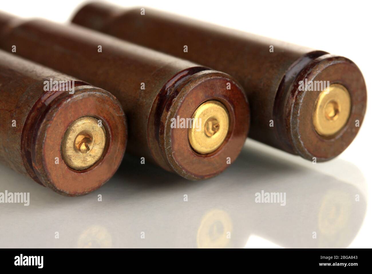 Shotgun cartridges isolated on white Stock Photo - Alamy