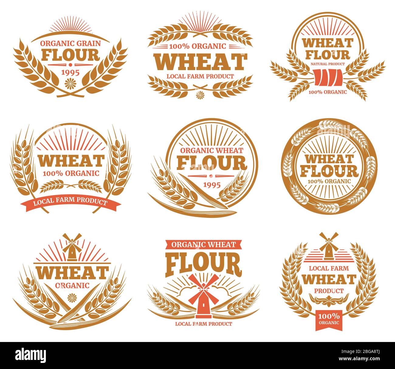 Whole grain product label Stock Vector Images - Alamy