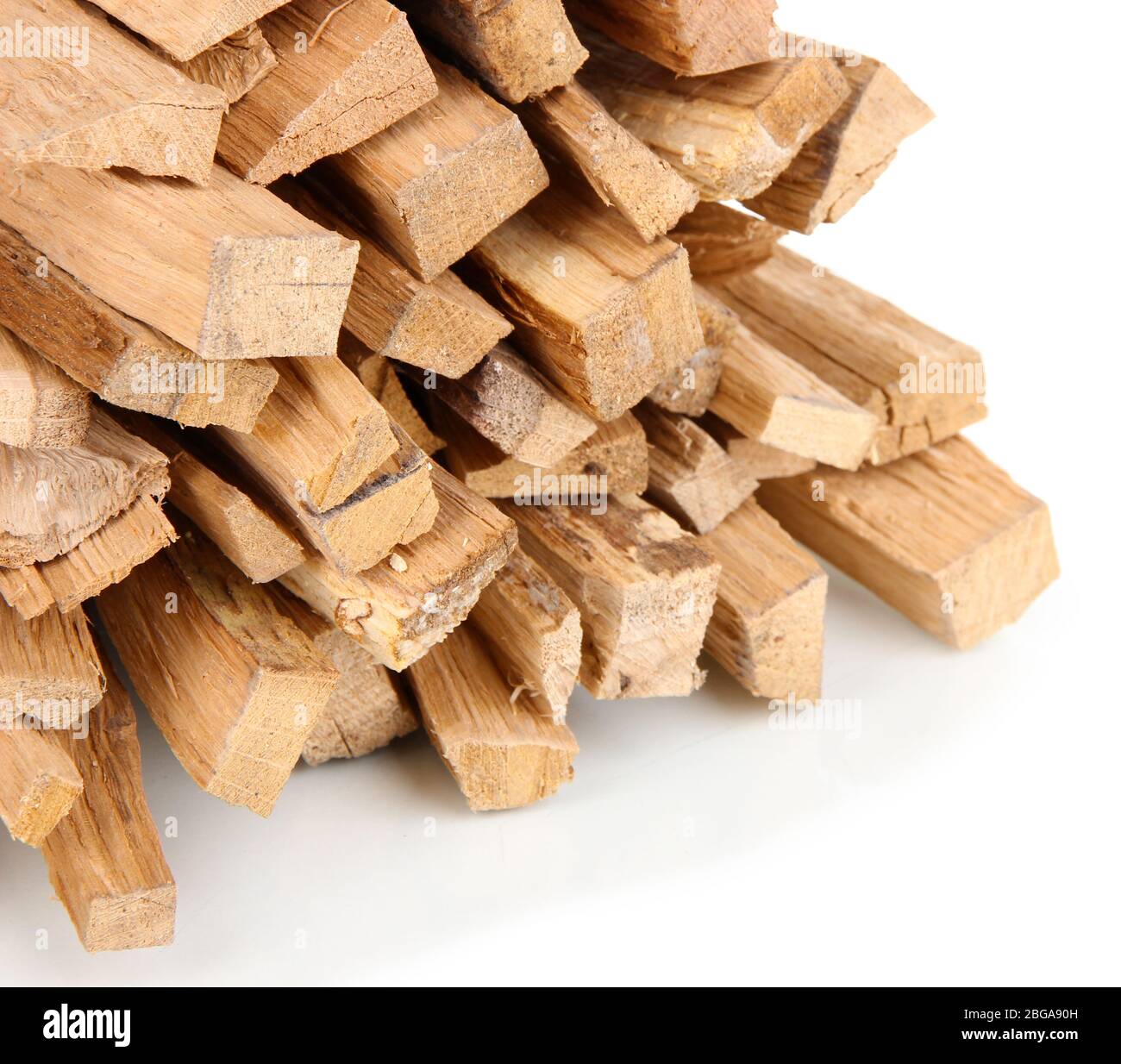Stack of firewood isolated on white Stock Photo - Alamy