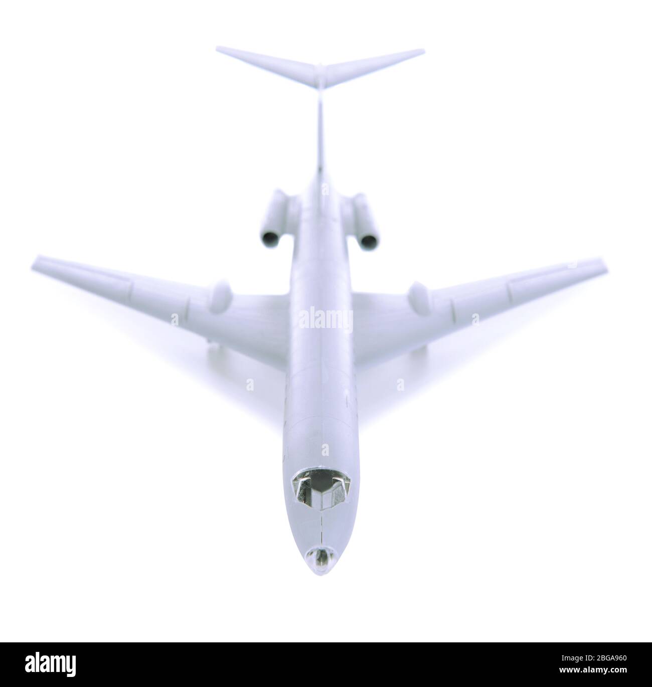 Plastic airplane isolated on white Stock Photo - Alamy