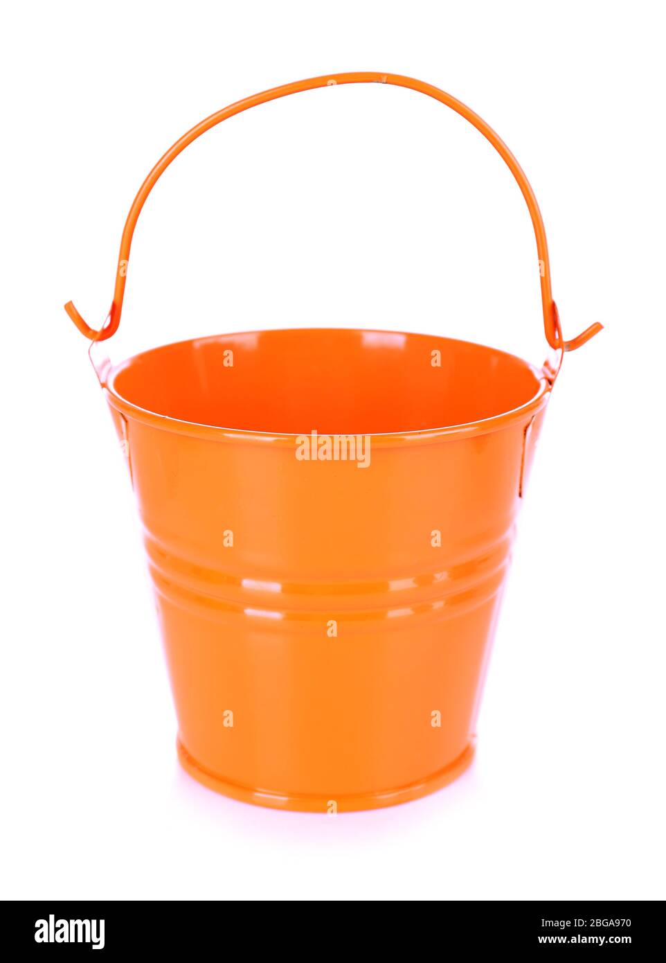 Empty bucket isolated on white Stock Photo - Alamy