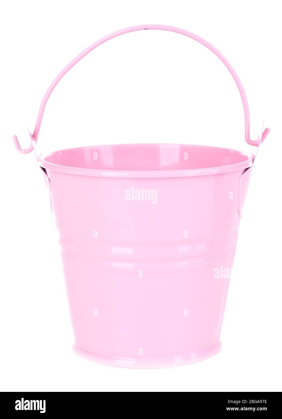 Empty bucket isolated on white Stock Photo - Alamy