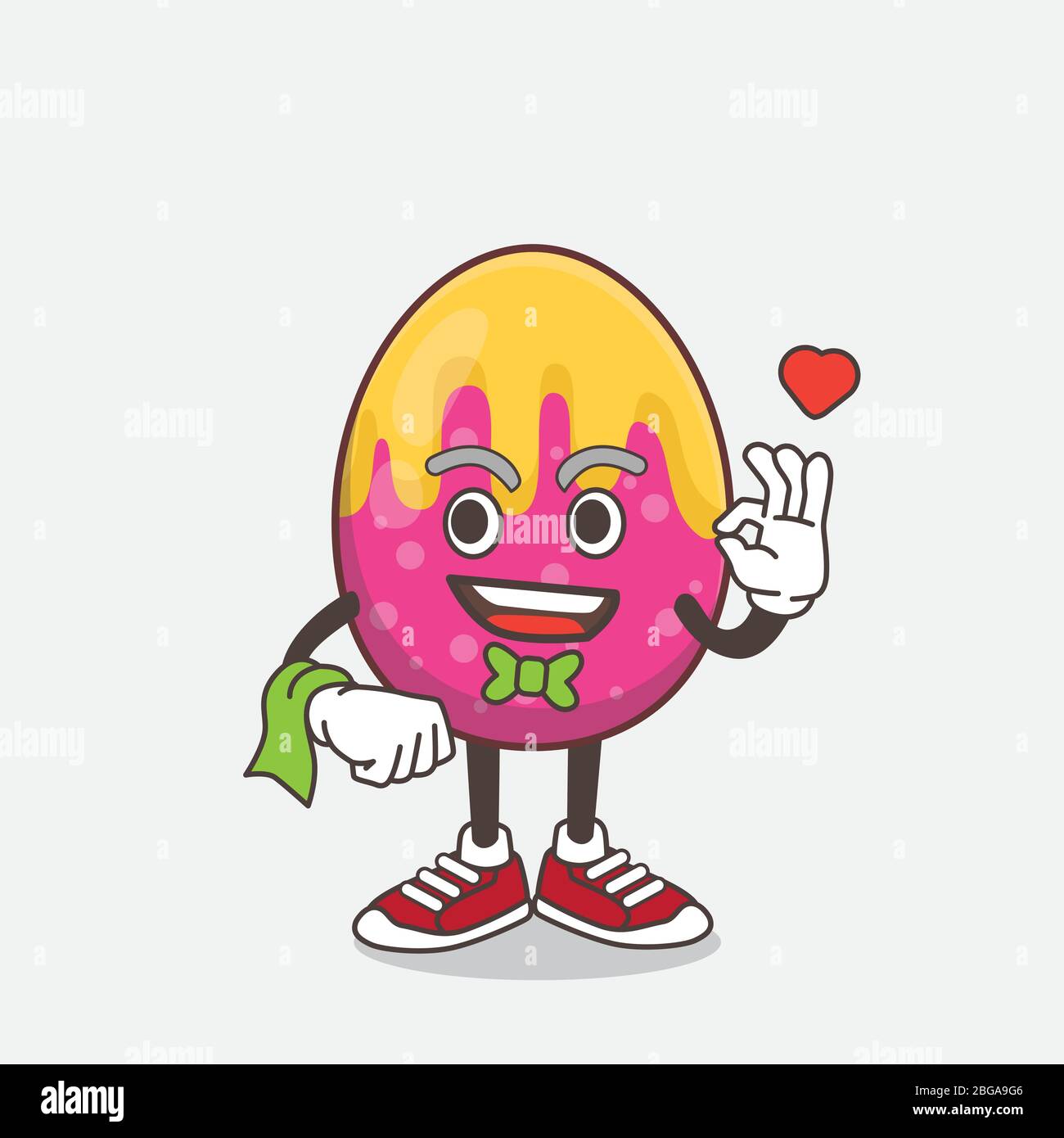 Illustration of Easter Egg Mascot Vector Character with Pose Stock ...
