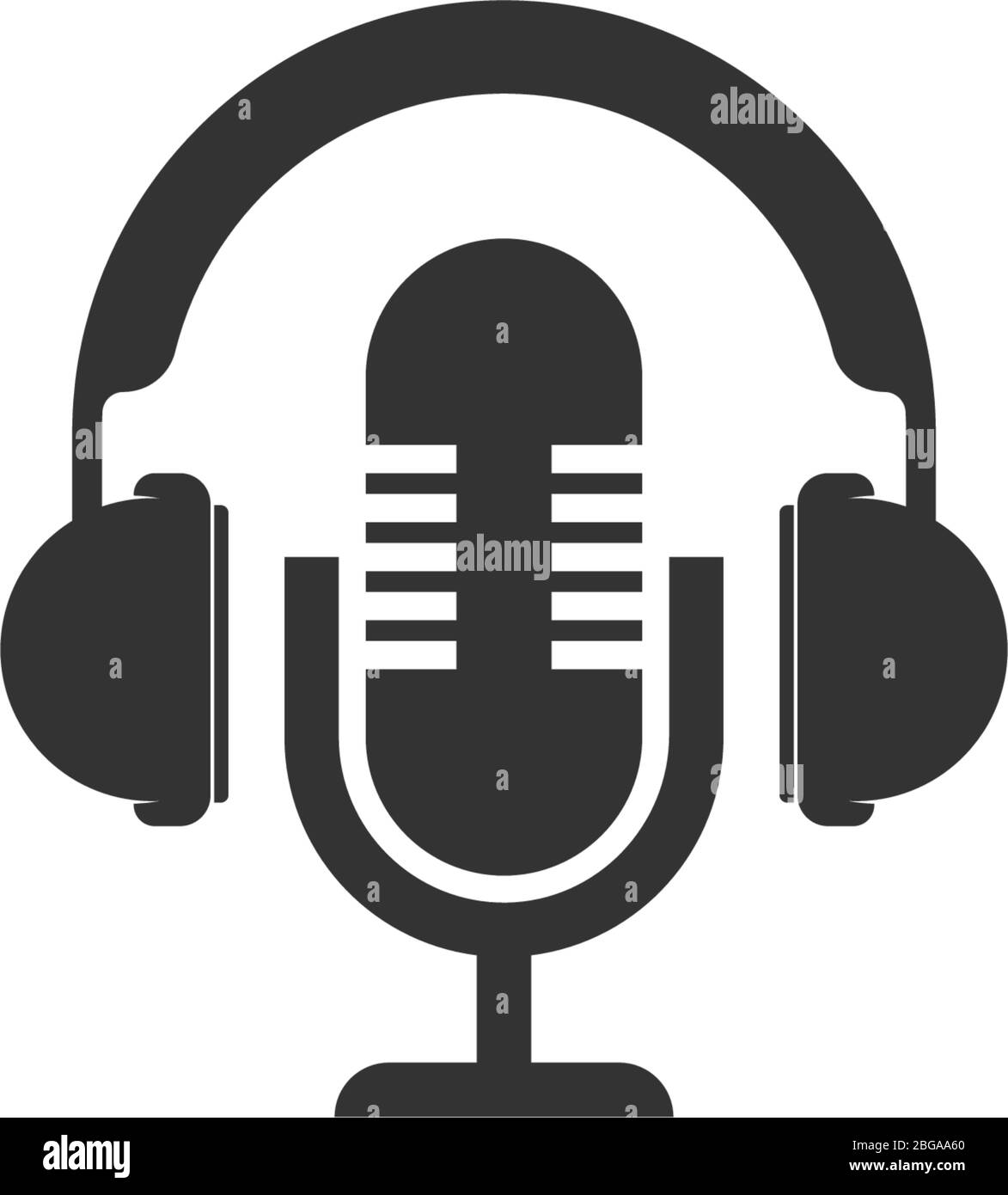 Podcast icon logo illustration design Stock Vector Image & Art - Alamy