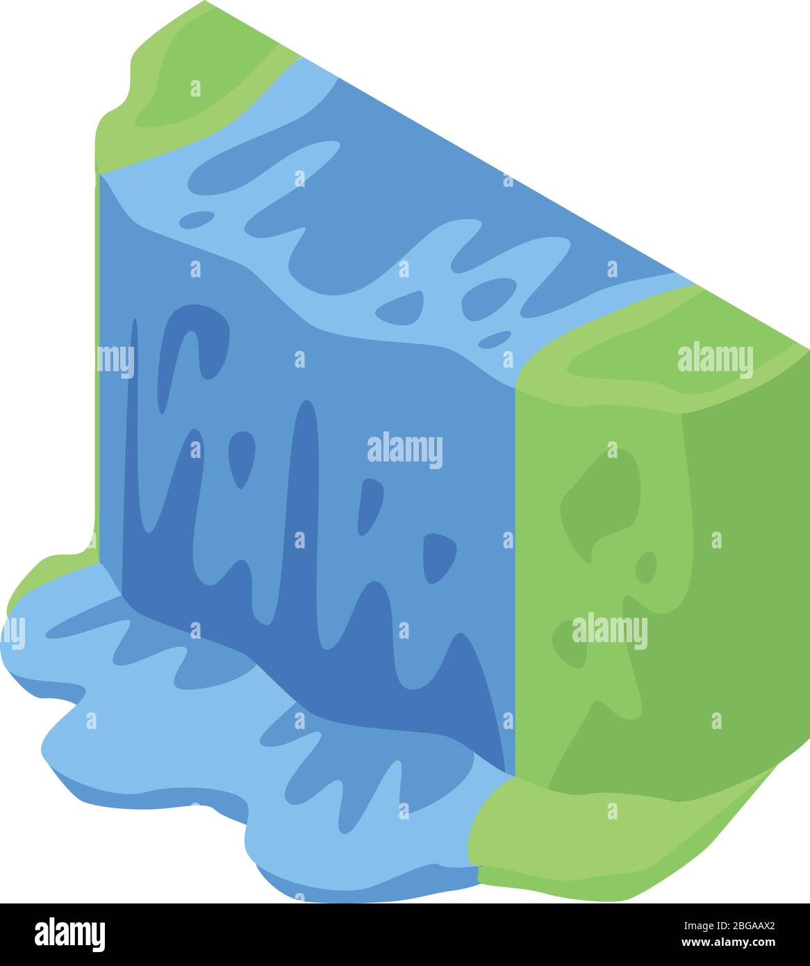 Island cascade icon, isometric style Stock Vector Image & Art - Alamy