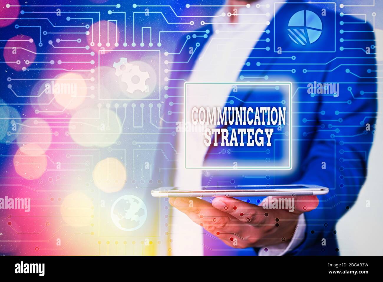 Text sign showing Communication Strategy. Business photo showcasing ...