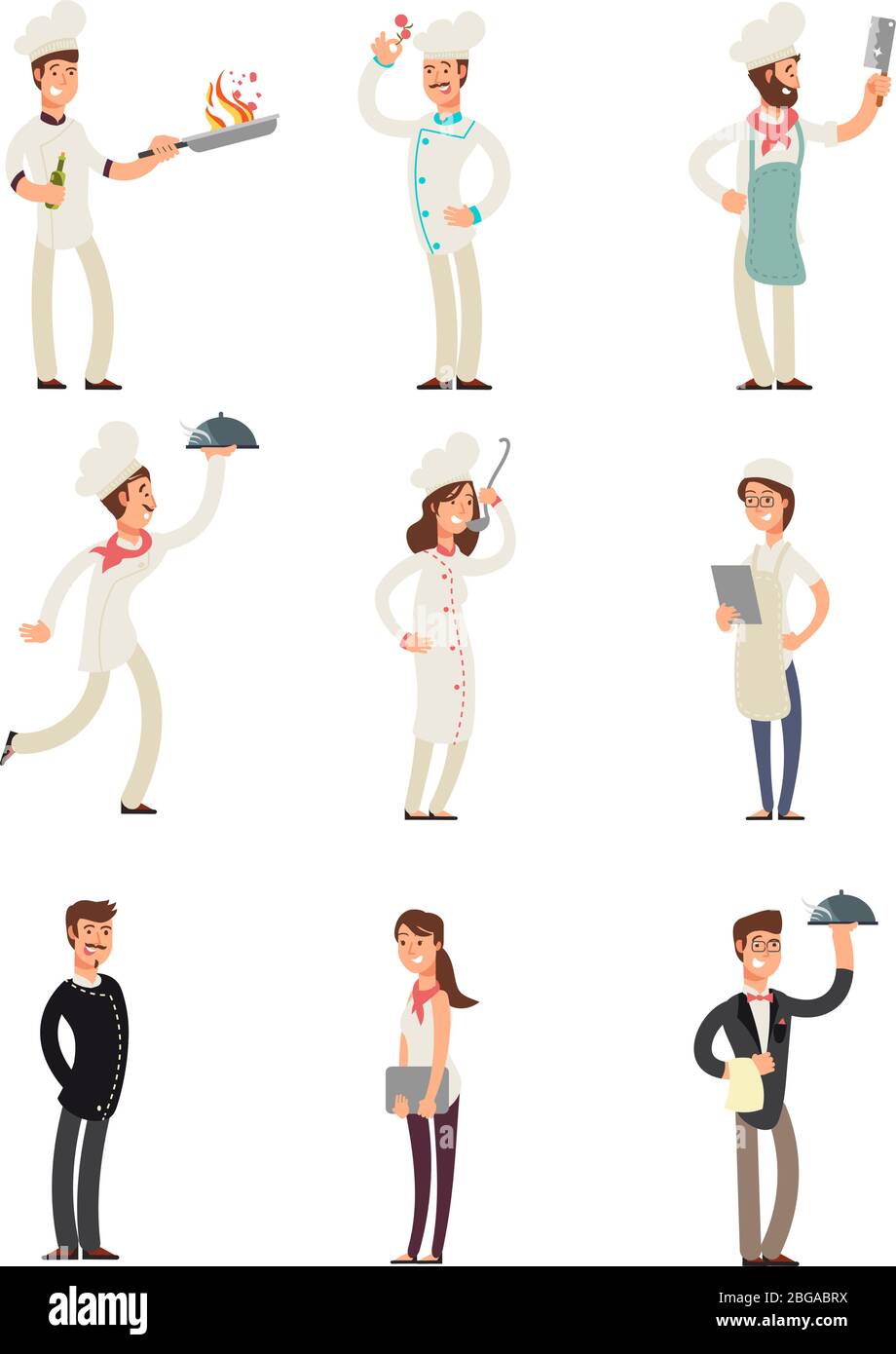 Restaurant staff work Stock Vector Images - Alamy