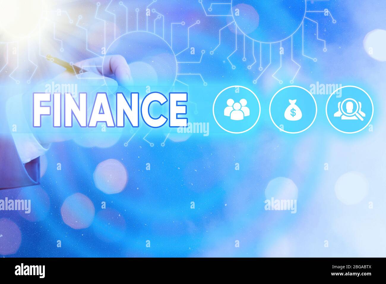 Conceptual hand writing showing Finance. Concept meaning Management of ...