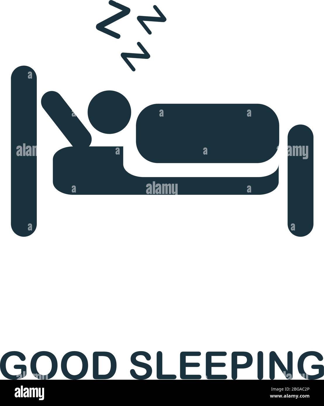 Good Sleeping icon. Simple illustration from biohacking collection ...