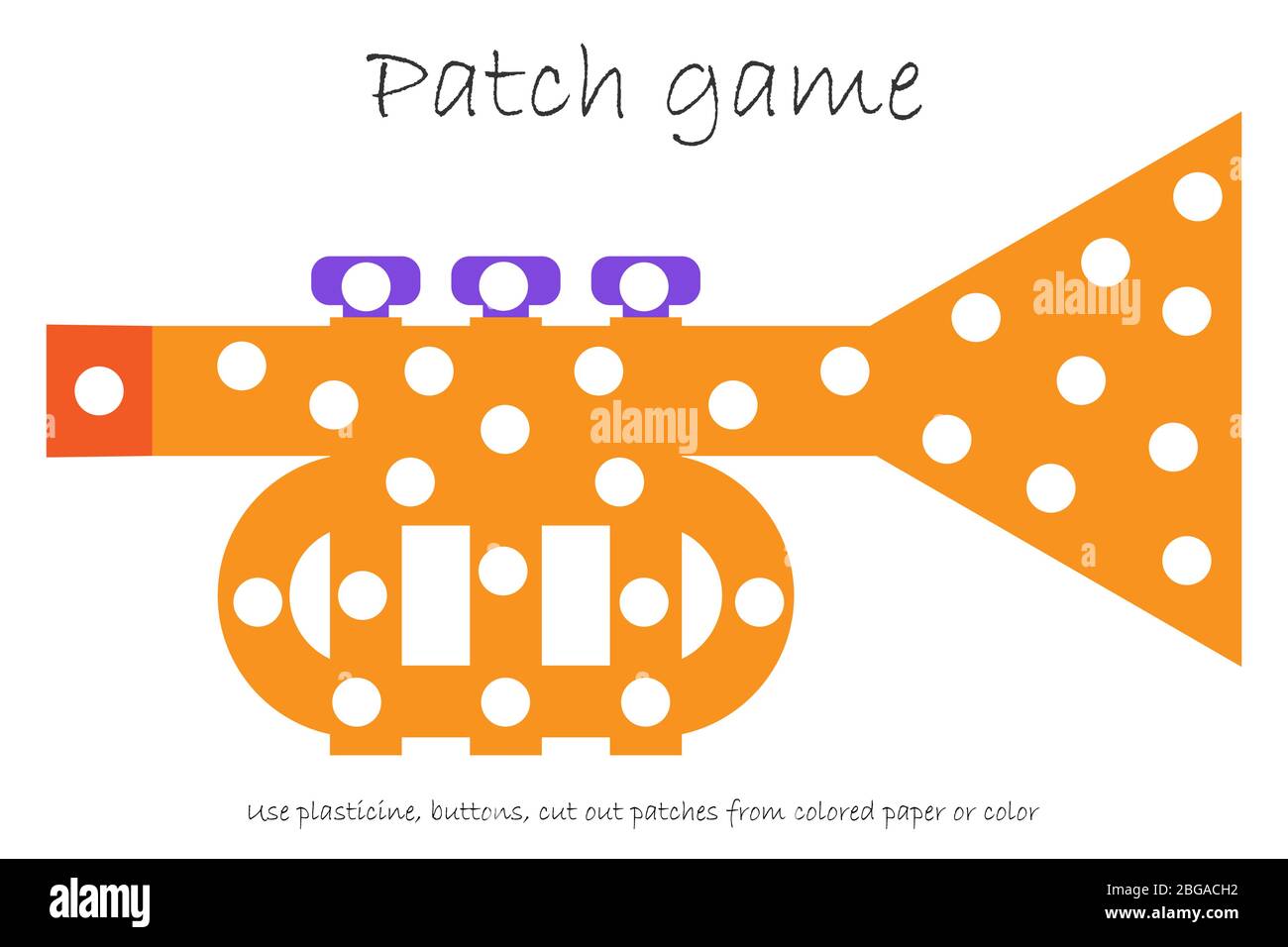 Education Patch game trumpet for children to develop motor skills, use ...