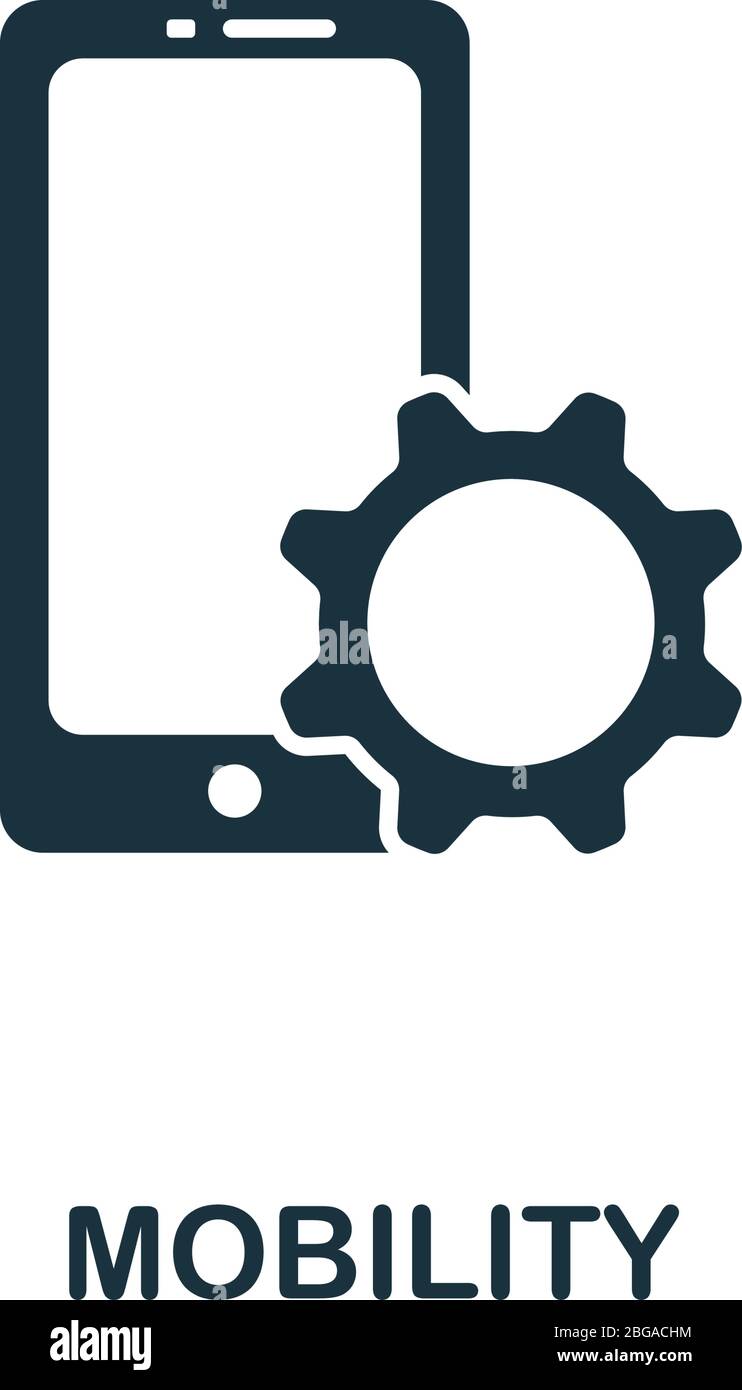 Mobility icon from digitalization collection. Simple line Mobility icon ...