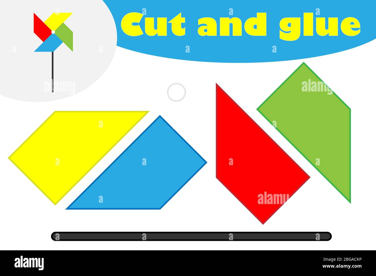 of preschool children, use scissors and glue to create the applique ...