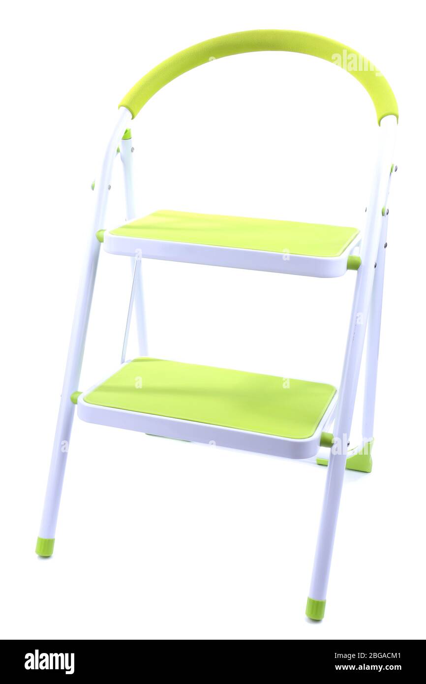 Small ladder, isolated on white Stock Photo - Alamy