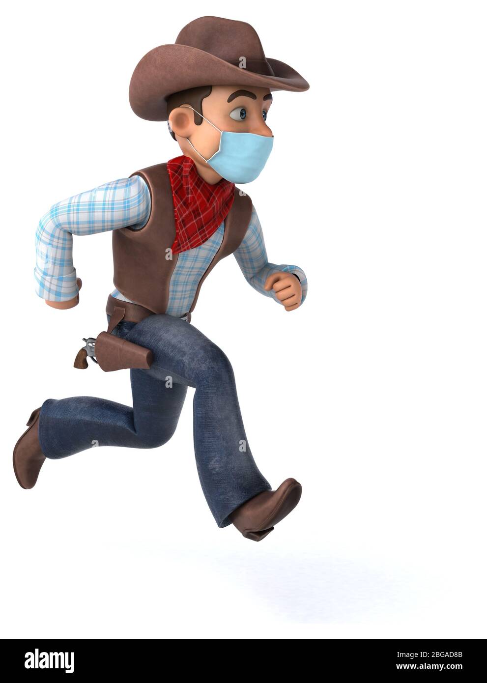 3D illustration of a cartoon character with a mask Stock Photo - Alamy