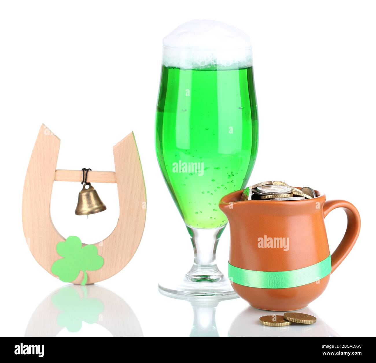 Traditional symbols of St Patricks day isolated on white Stock Photo ...