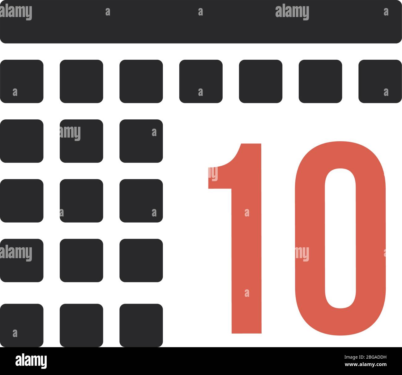 Month 10 October Calendar organizer icon. Stock Vector illustration ...