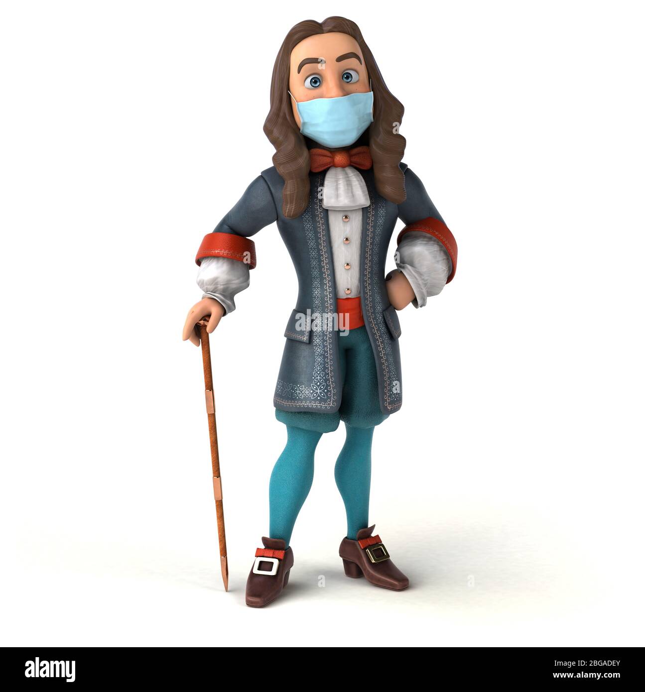 3D illustration of a cartoon character with a mask Stock Photo - Alamy