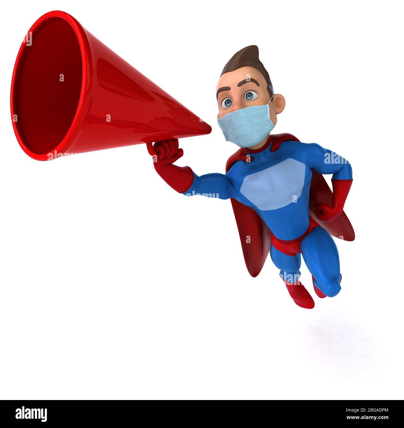 3D illustration of a cartoon character with a mask Stock Photo - Alamy