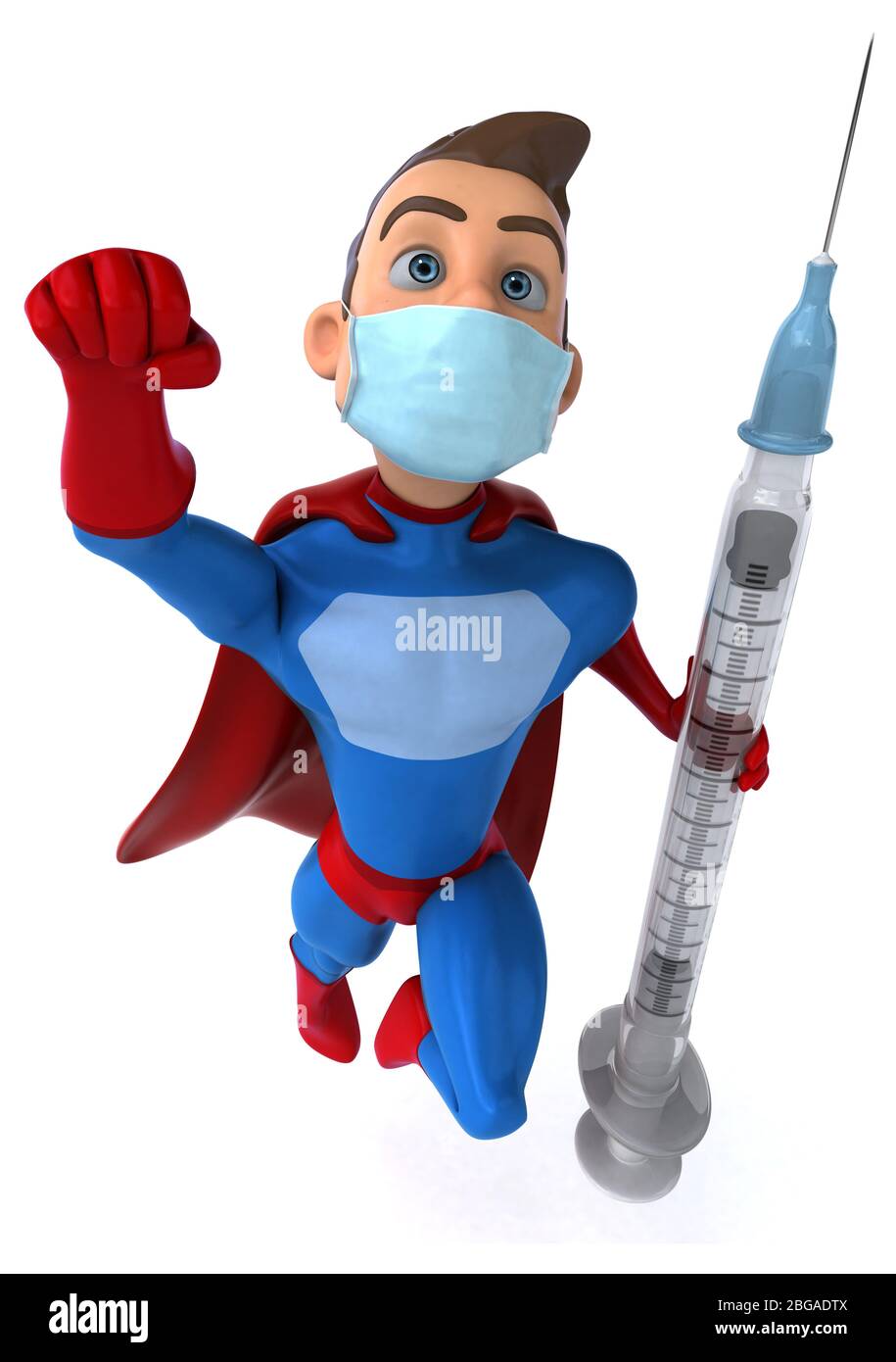 3D illustration of a cartoon character with a mask Stock Photo - Alamy
