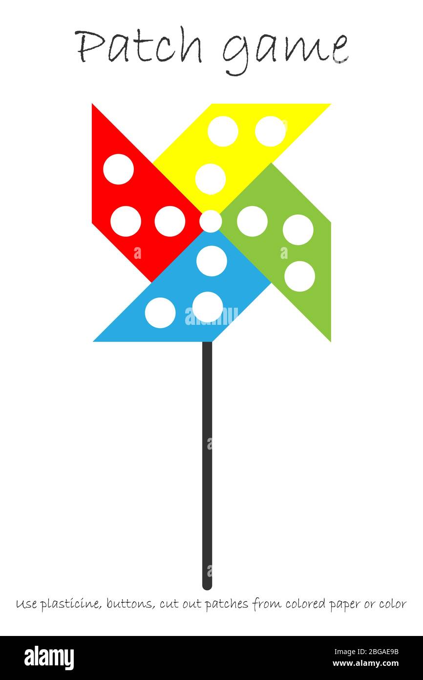 Education Patch game pinwheel for children to develop motor skills, use ...