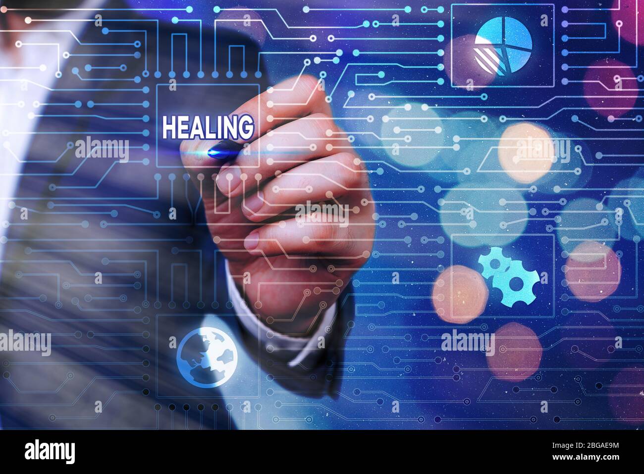 Handwriting text Healing. Conceptual photo process of making or ...