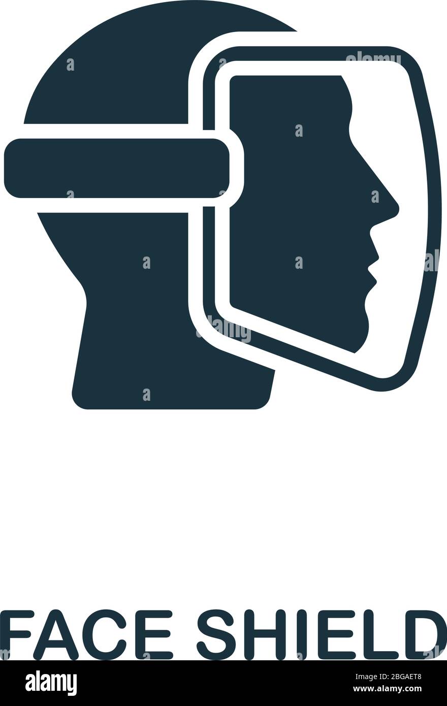 Face Shield icon. Simple illustration from personal protection ...