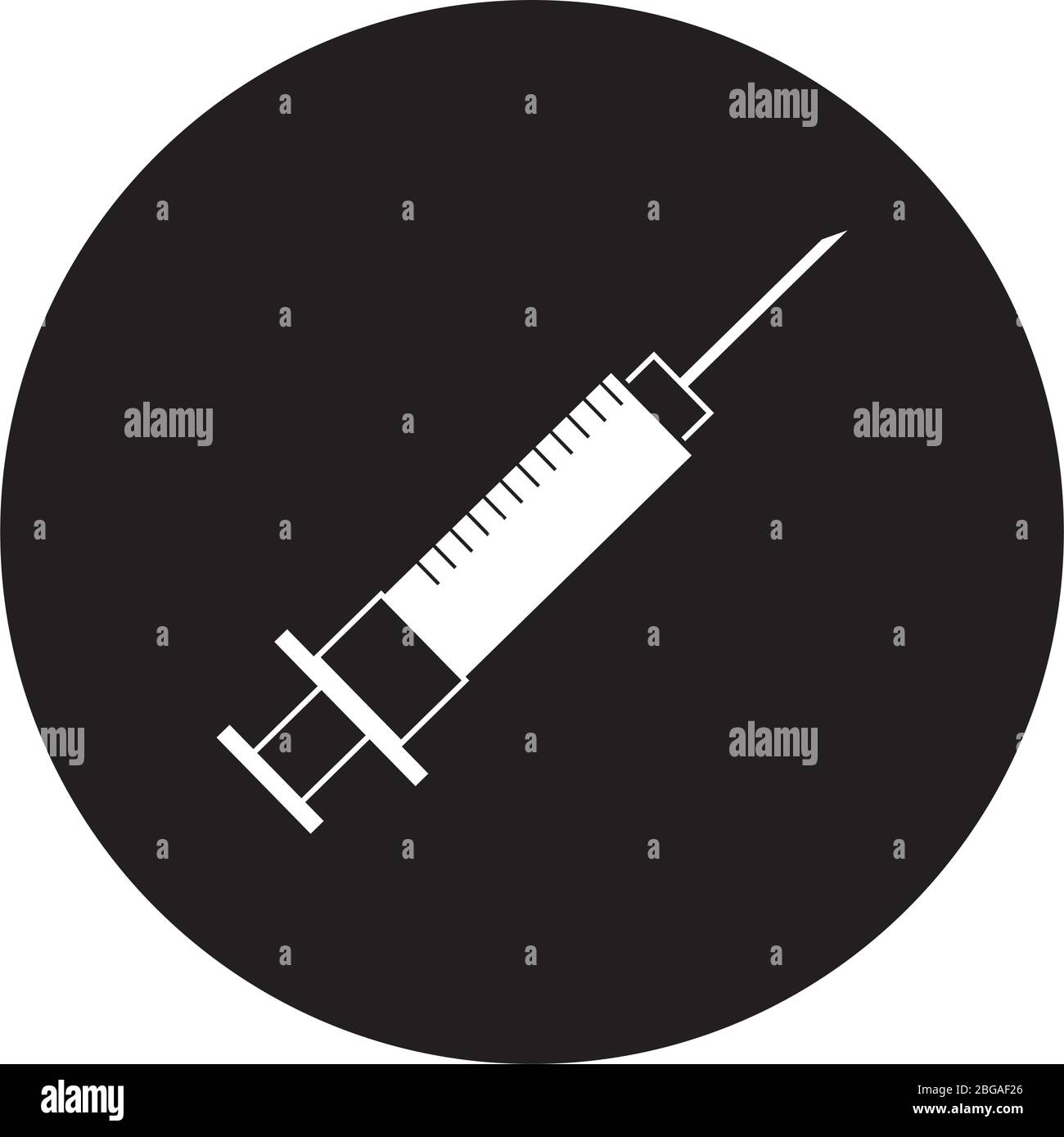syringe injection health pictogram block style Stock Vector Image & Art ...