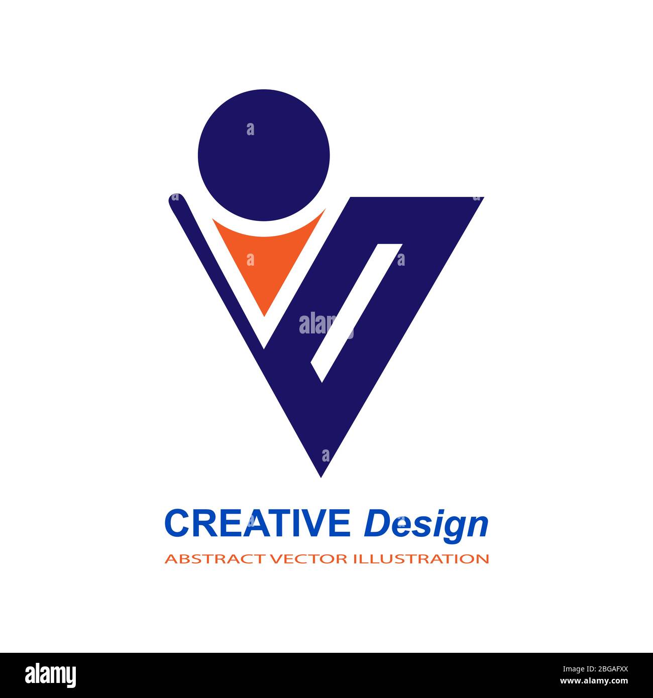 Abstract vector icon for a logo or emblem. Simple stock design isolated ...