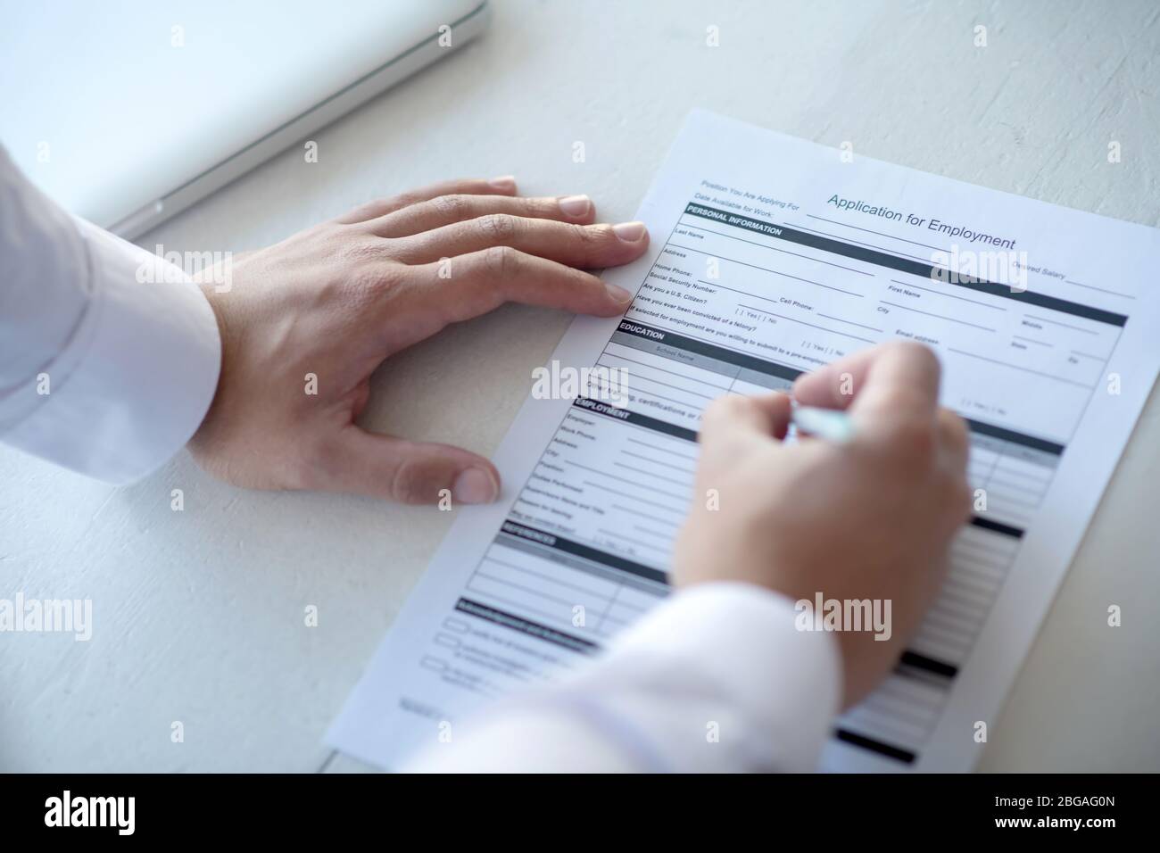 Human hands working documents hi-res stock photography and images - Alamy