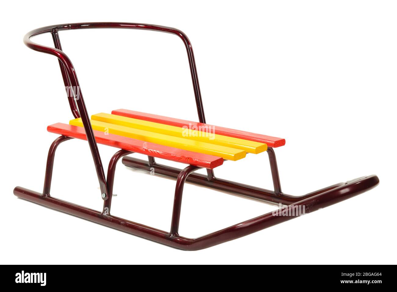 Sledge isolated on white Stock Photo - Alamy