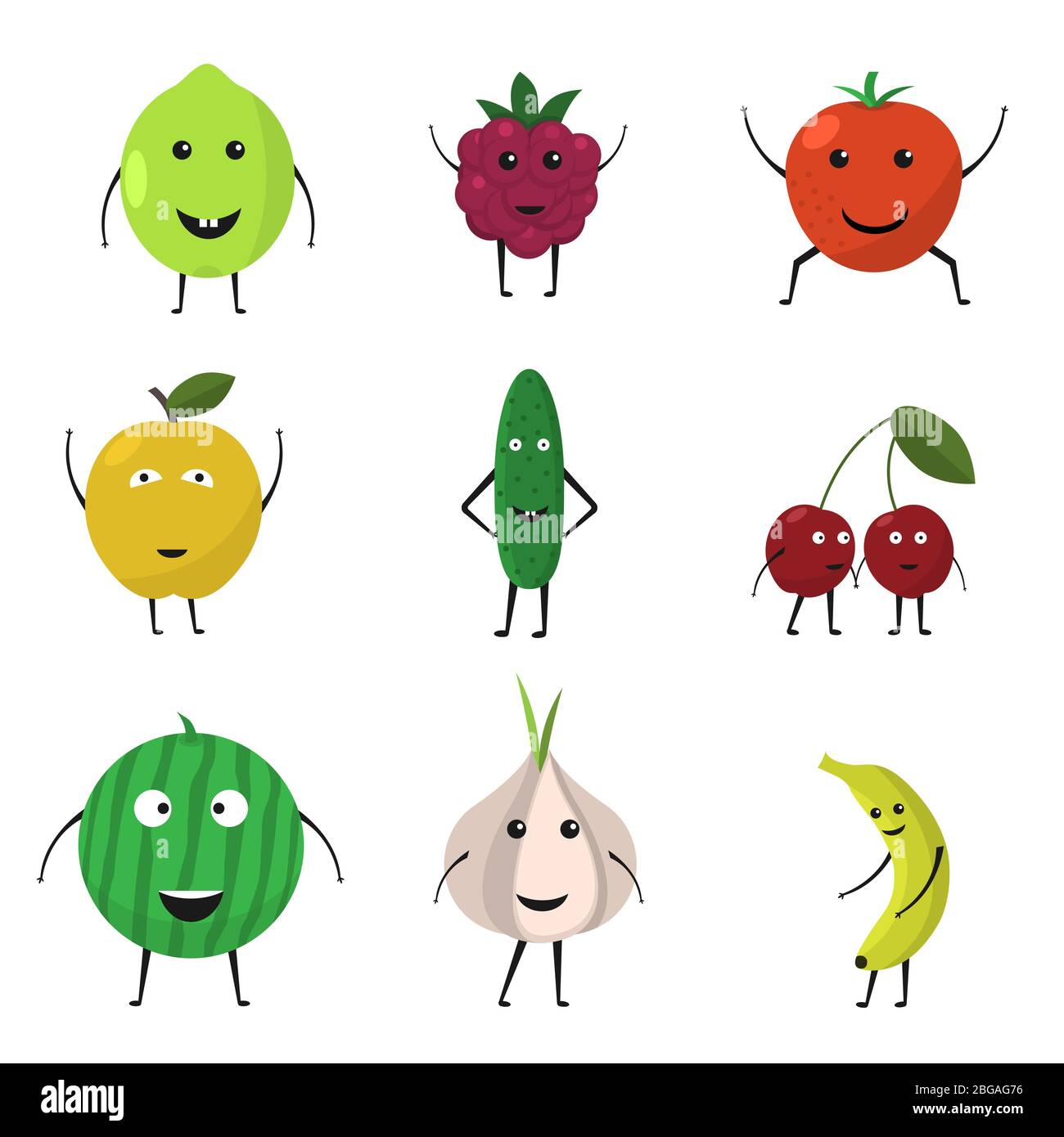 Funny watermelon fruit cartoon illustration hi-res stock photography ...