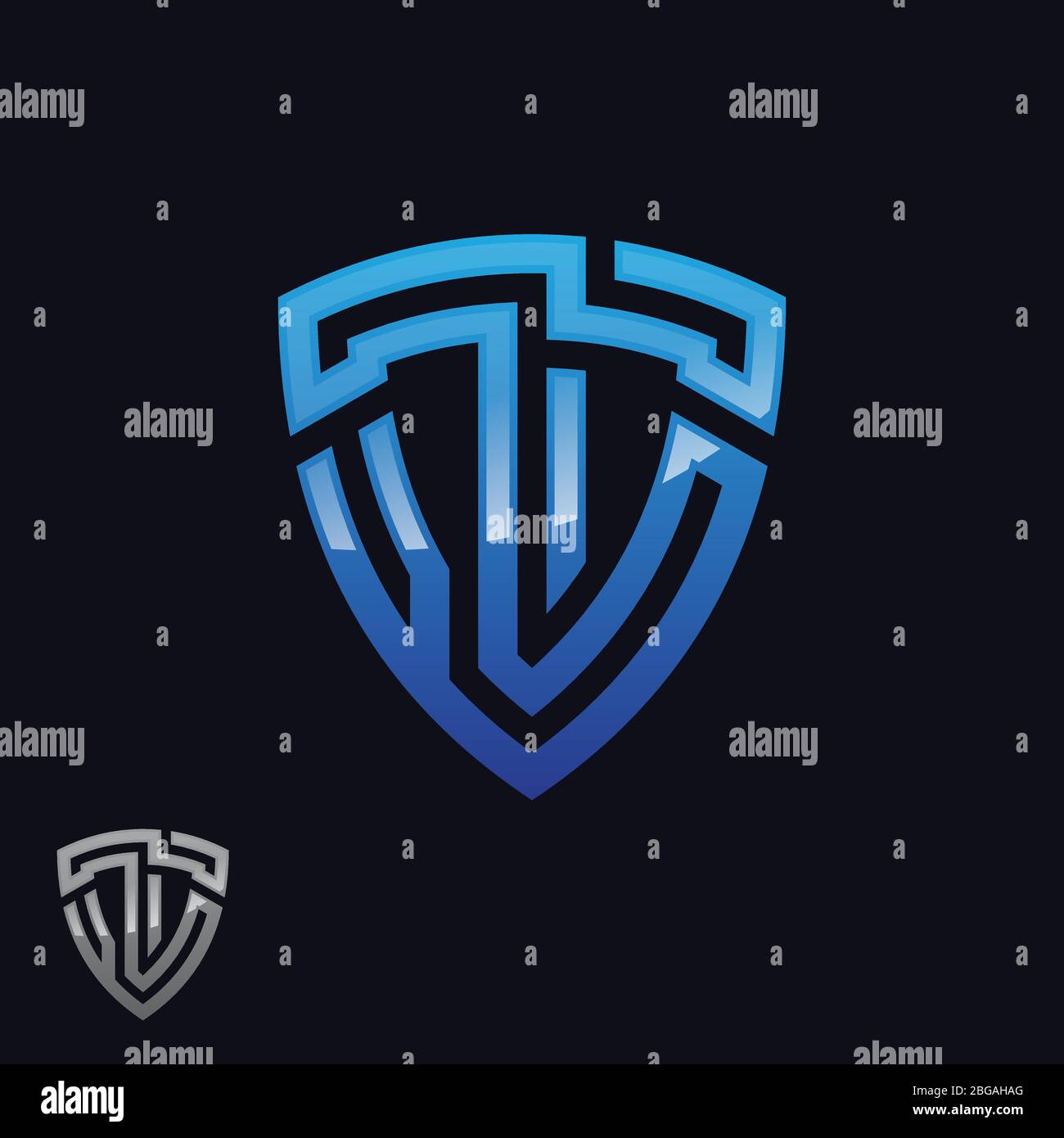 Vector illustration of abstract symbol based on the letter T with color ...