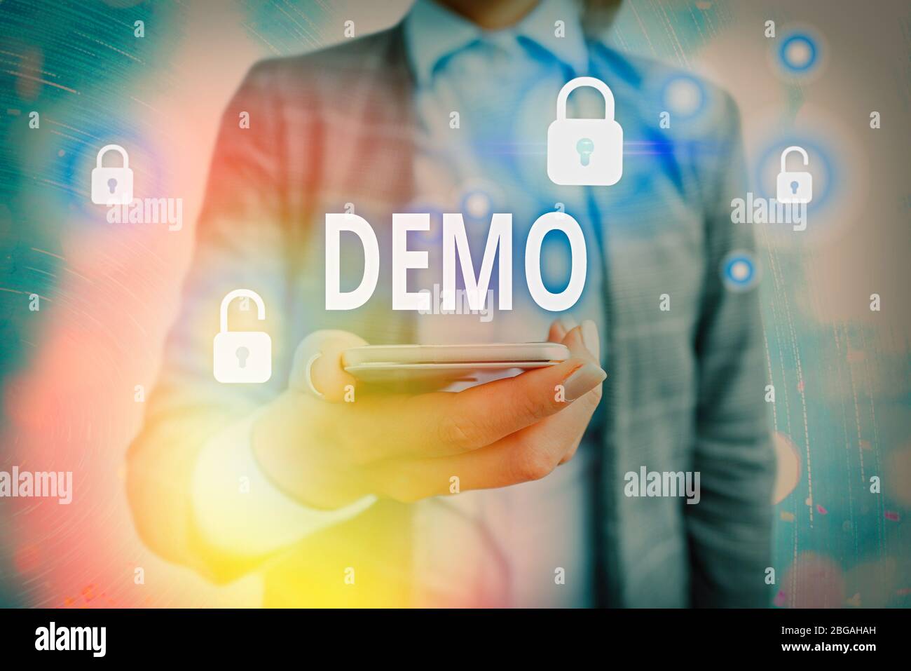 Conceptual hand writing showing Demo. Concept meaning Demonstration of ...