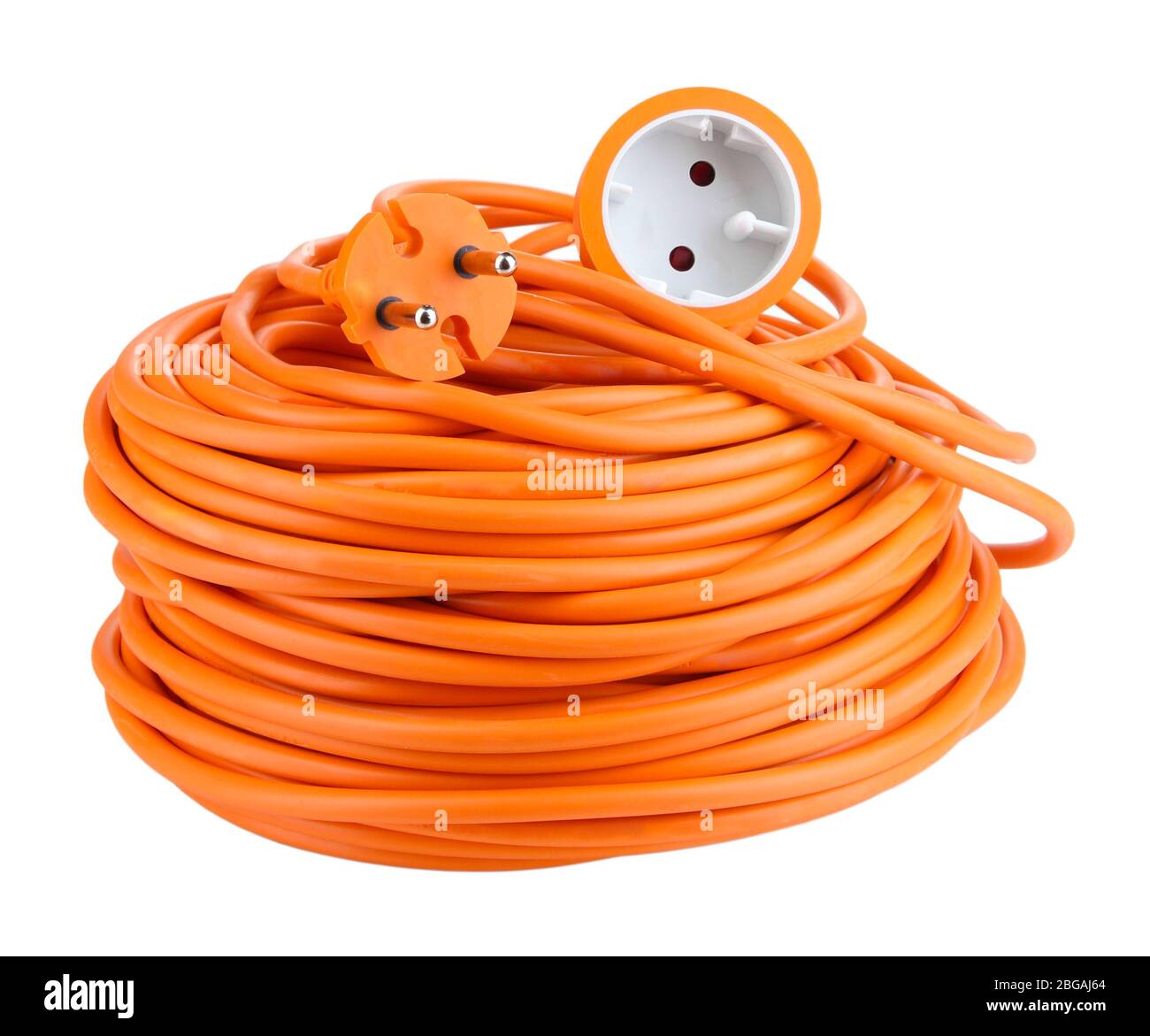 Extension cable isolated on white Stock Photo - Alamy