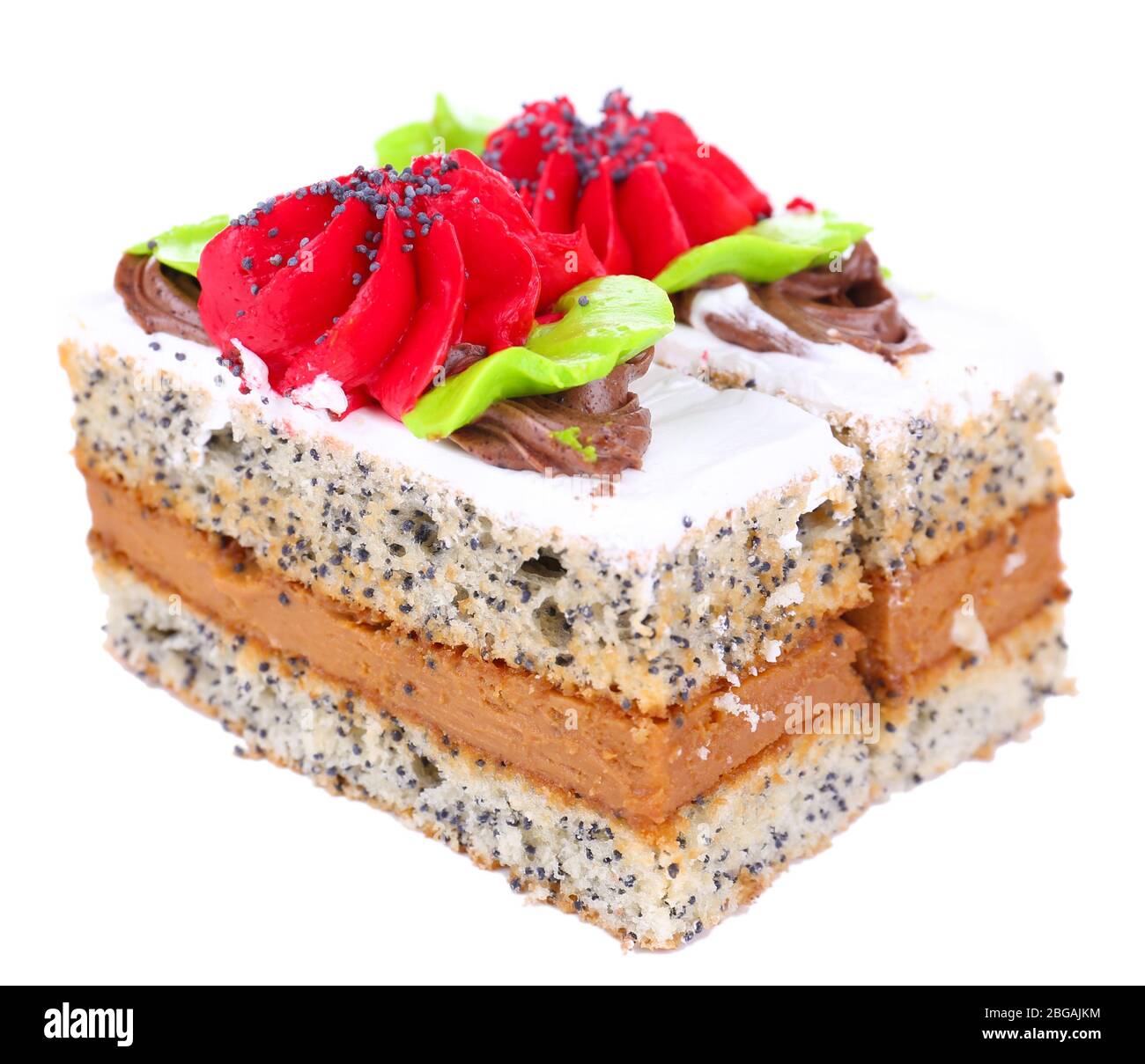 Tasty cakes isolated on white Stock Photo - Alamy