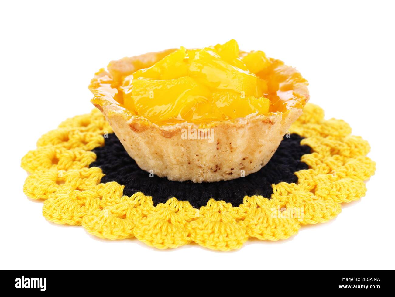 Tasty cake isolated on white Stock Photo - Alamy