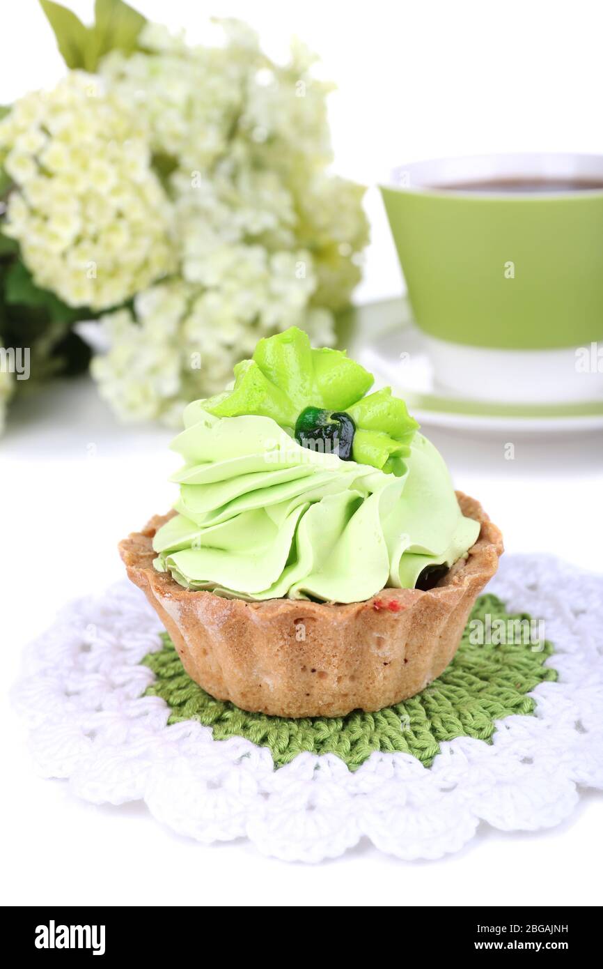 Tasty cake on table close-up Stock Photo - Alamy