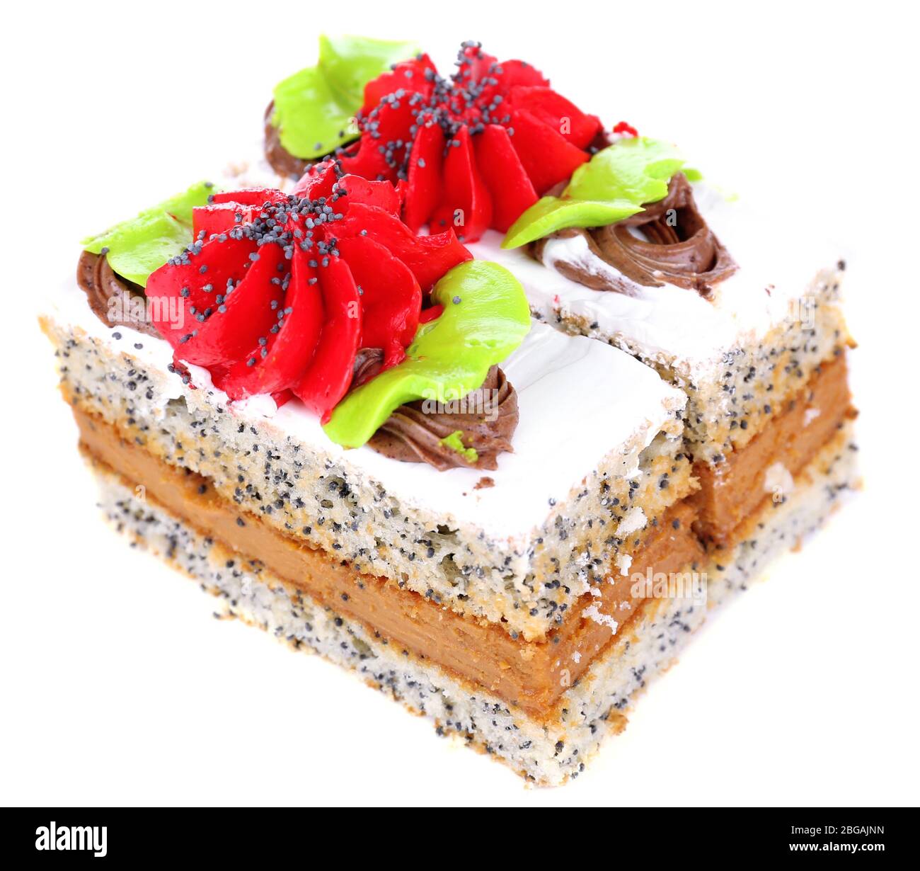 Tasty cakes isolated on white Stock Photo - Alamy