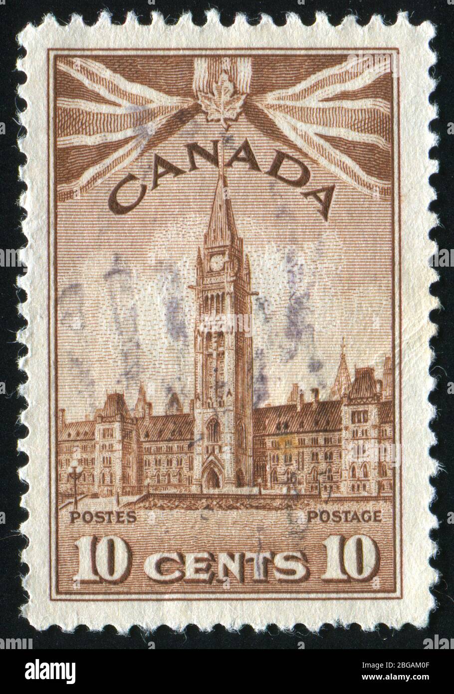 CANADA - CIRCA 1952: Parliament Buildings Ottawa, circa 1952 Stock ...