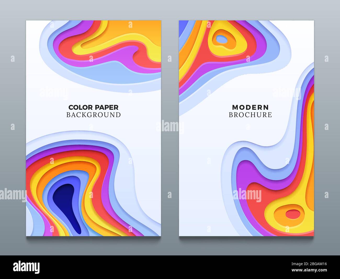 Abstract color paper cutting vector business origami backgrounds with ...