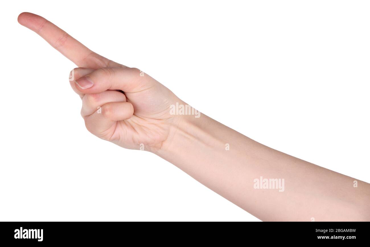 Hand yoga gesture isolated on white Stock Photo - Alamy