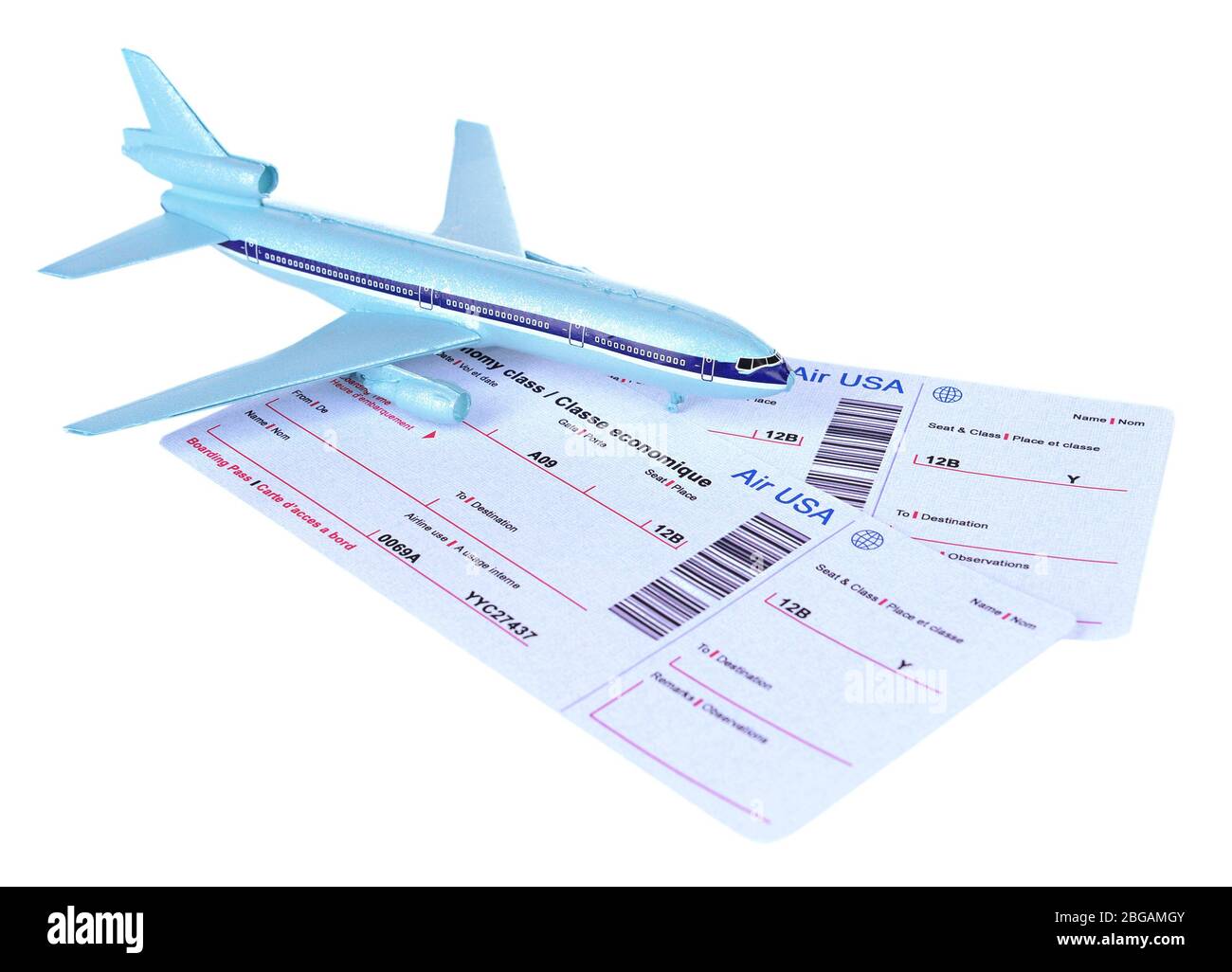 Airline passenger boarding pass barcode Cut Out Stock Images & Pictures ...
