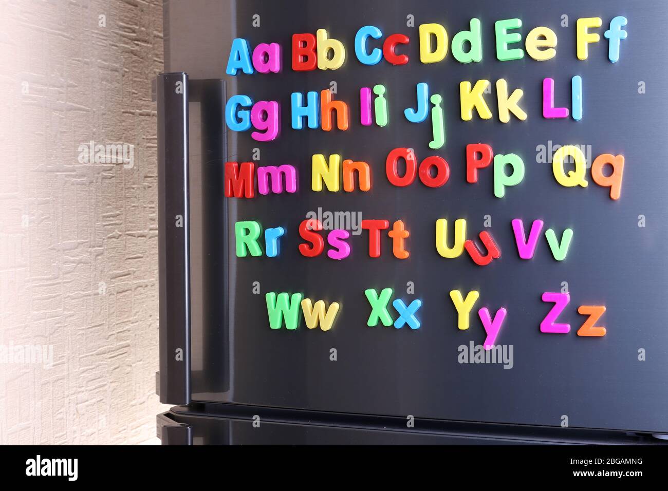 Magnetic letter shapes alphabet letters alphabet hi-res stock ...