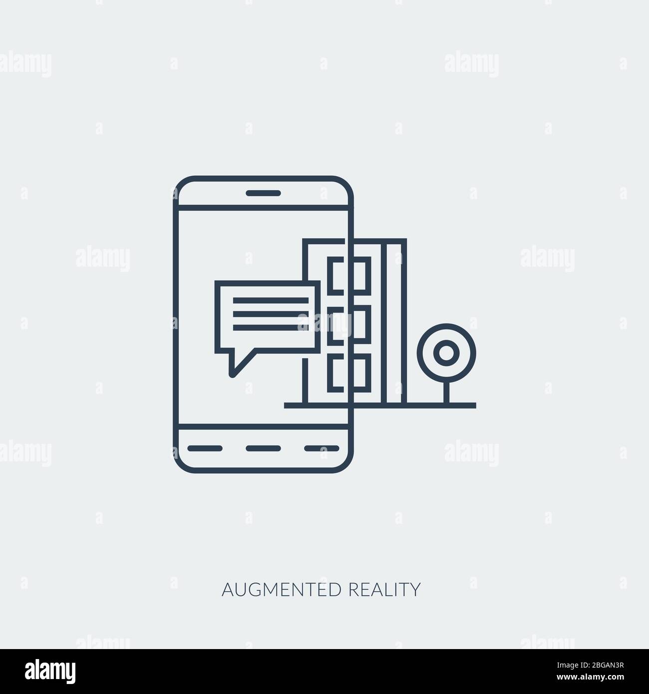Vector outline icon of VR technology - augmented reality Stock Vector Image & Art - Alamy