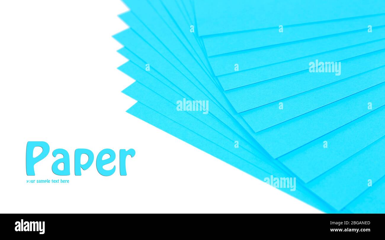 Colorful art paper isolated on white Stock Photo - Alamy