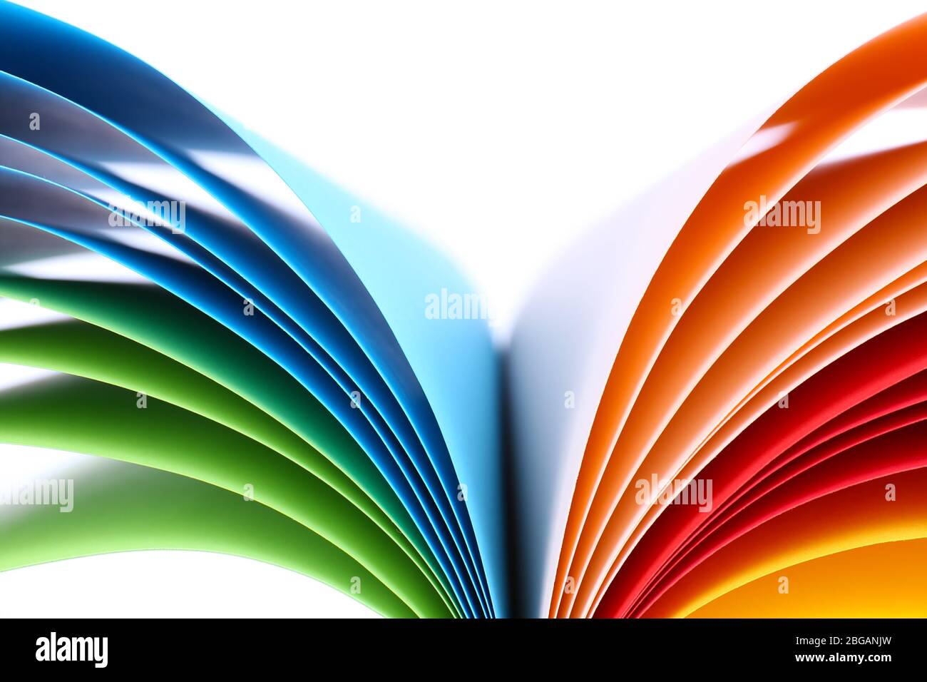 Colorful art paper isolated on white Stock Photo - Alamy