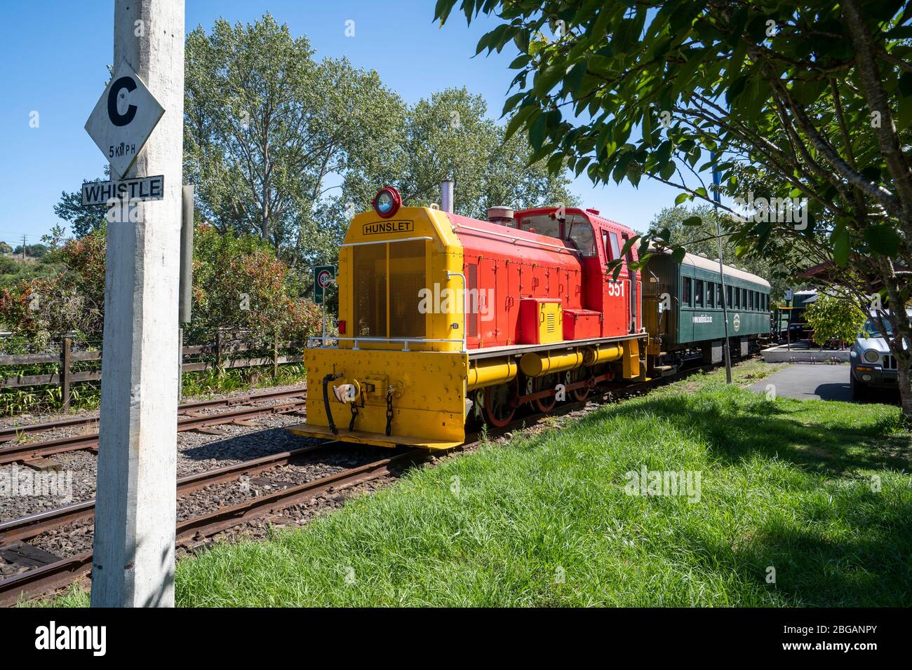 Goldfields Railway Locomotive at Waikino Station on Hauraki Rail Trail ...