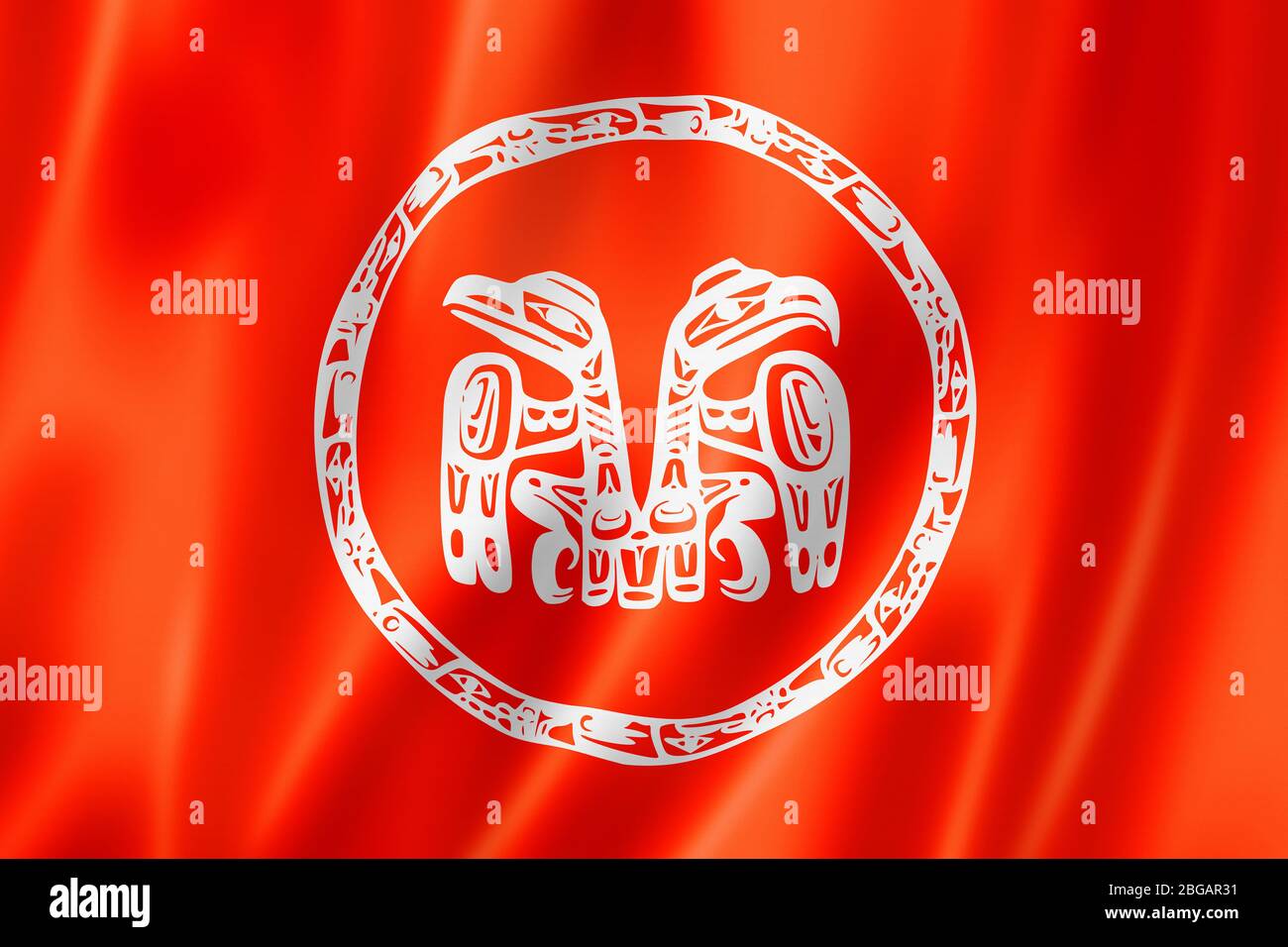 Haida people ethnic flag, Canada. 3D illustration Stock Photo - Alamy
