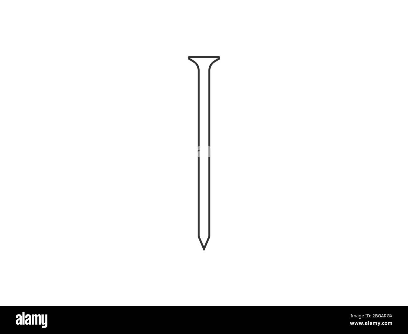 Metal, nail icon. Vector illustration, flat design Stock Vector Image ...